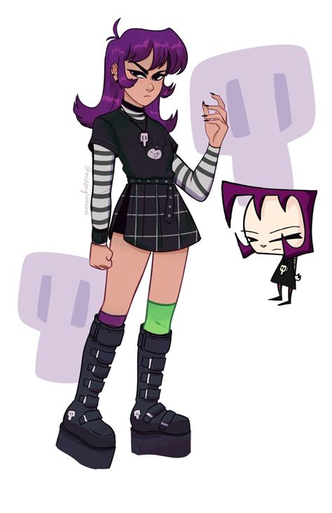 Invader Zim Gaz Cosplay Gazlene Membrane Drakstym Illustrations Art