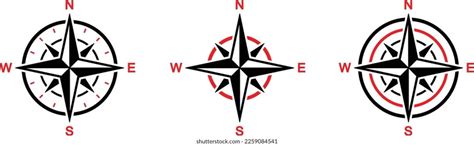 Compass Icon Set Wind Rose Icon Stock Vector Royalty Free 2259084541 Shutterstock