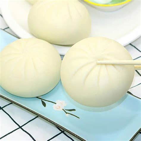 Squishy Cuddly Stuffed Steam Dumpling Bao Bun Stress Relievers Fidget Toy Anxiety Fighter