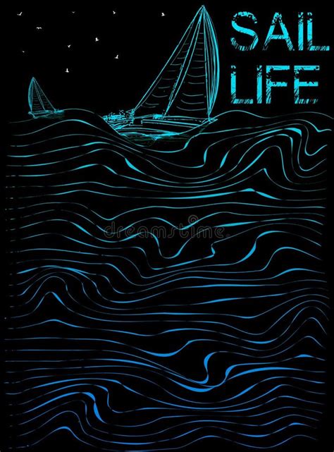 Gráfico Del Cartel De La Vida De La Vela Ilustración Del Vector