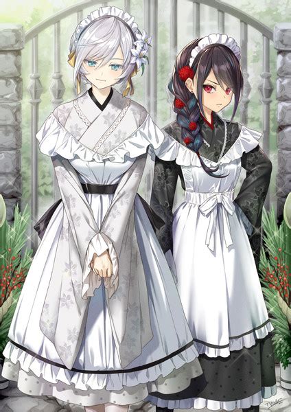 最高のいいとこ取り！ 「和風メイド」衣装の女の子キャラクターのイラスト詰め合わせ ニコニコニュース オリジナル