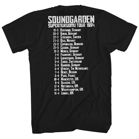 Soundgarden T Shirt Superunknown Tour Soundgarden Shirt Reissue