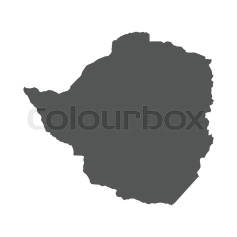 zimbabwe vector map black icon on stock vector colourbox