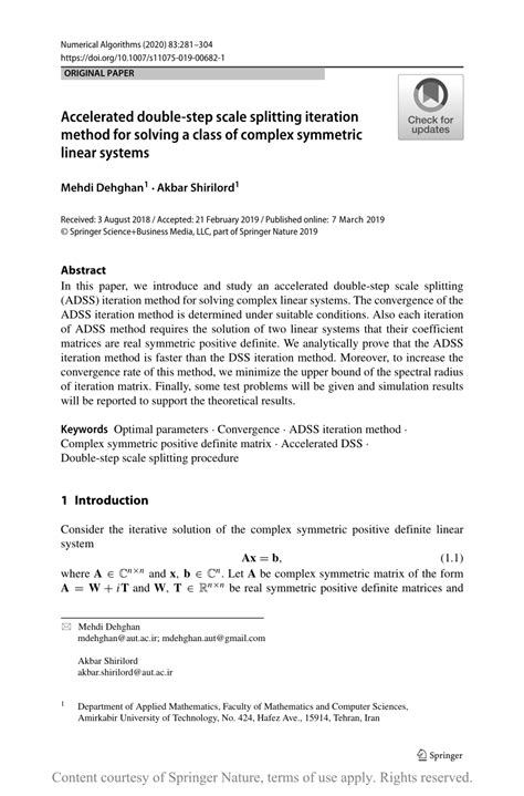 accelerated double step scale splitting iteration method for solving a