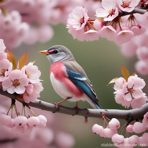 Bird In Cherry Tree Stable Diffusion Online Bird In Cherry Tree Stable Diffusion Online