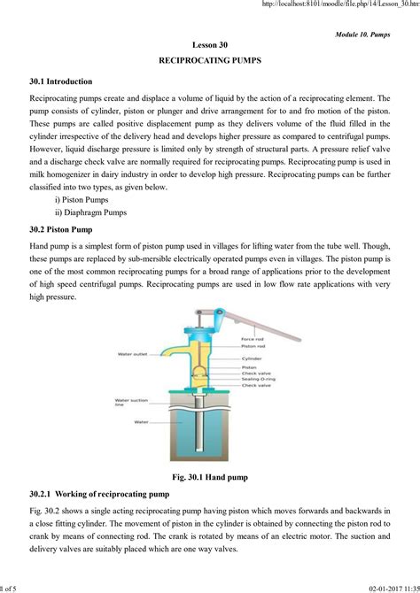 SOLUTION: Reciprocating pumps - Studypool