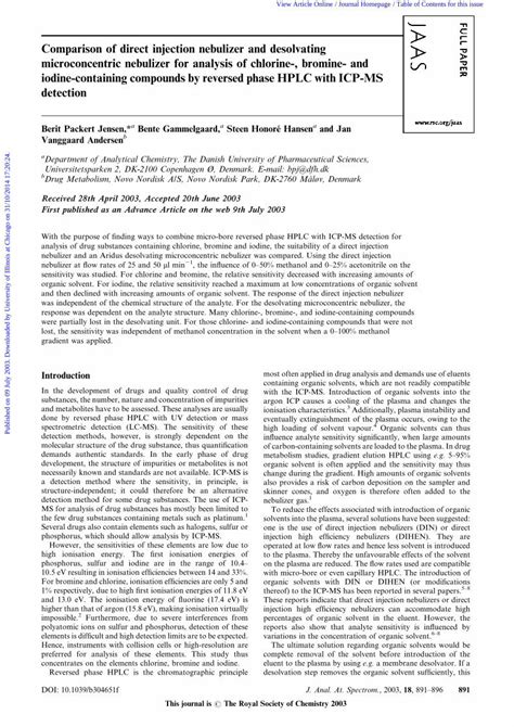 Pdf Comparison Of Direct Injection Nebulizer And Desolvating Microconcentric Nebulizer For Pdf Comparison Of Direct Injection Nebulizer And Desolvating Microconcentric Nebulizer For