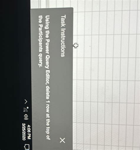 Solved Task Instructionsusing The Power Query Editor Delete