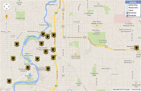 Map Of Bend Breweries