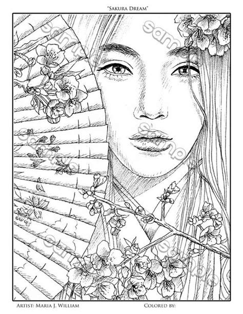 Japanese Cherry Blossom Coloring Pages