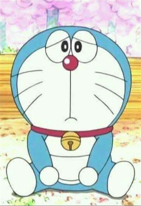 Doraemon Cartoon Character With Flowers