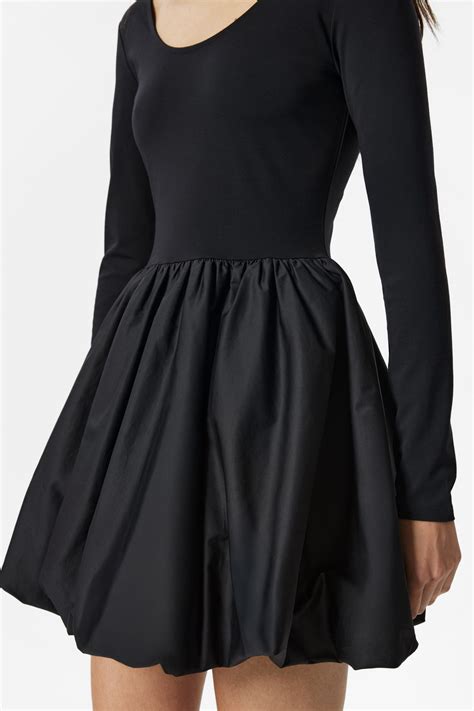 Bubble Mini Dress Black Ladies Handm Gb