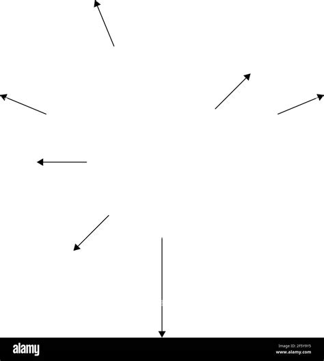 Arrows Pointing Outwards For Dilation Bulge Distend Concepts — Stock