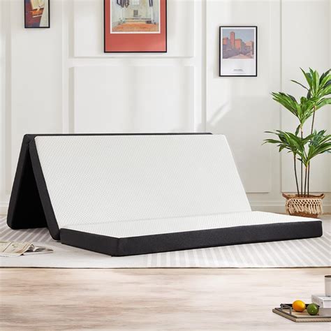 Zopan 3 Inch Queen Size Tri Fold Memory Foam Folding Mattress