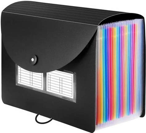 Plastic 24 Pocket File Folder Black At ₹ 310 Piece In Surat Id 2854033025555