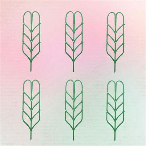 Frcolor 6 Pcs Garden Trellis For Mini Climbing Plants Leaf Shape Potted