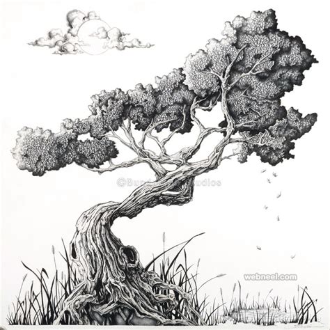 30 Beautiful Tree Drawings And Creative Art Ideas From Top Artists