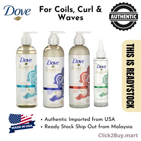 Dove Curl Curly Hair Shampoo Detangling Conditioner Leave In