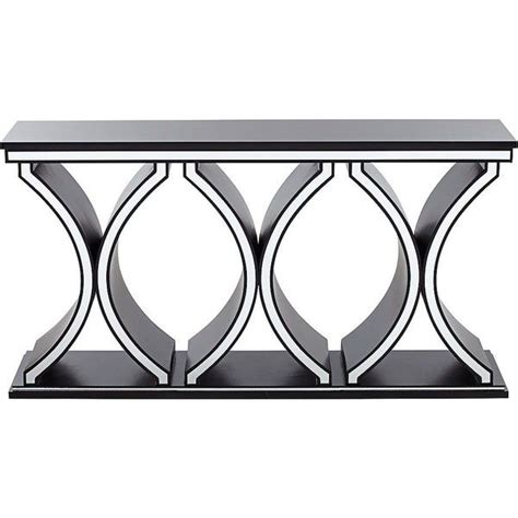 Powell Ava Dark Chocolate Mirrored Console Table Mirrored Console