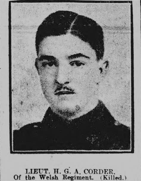 Lieutenant Hugh Gerald Annerley Corder 1894 1915 Find A Grave Memorial