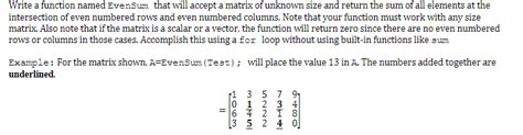 Solved Write A Function Named Evensum That Will Accept A