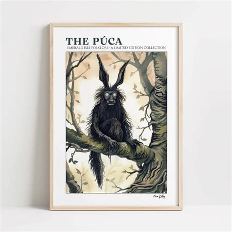 Púca Irish Folklore Print Celtic Mythology Wall Art Etsy