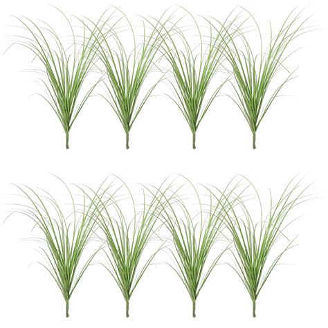 8pcs Fake Grass Decor Artificial Grass Plants Artificial Greenery Stems