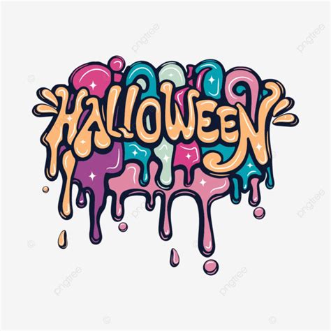 Happy Halloween Graffiti Lettering Typography Vector Happy Halloween