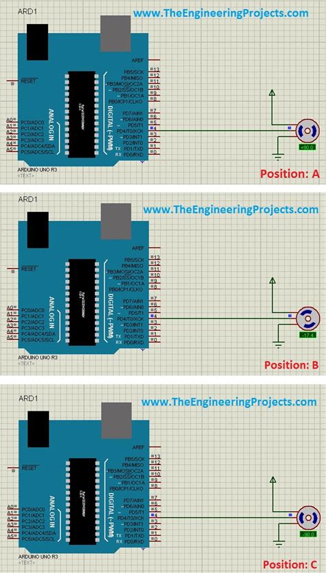 Control Servo Motor With Arduino In Proteus The Engineering Projects