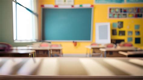 Premium Ai Image Classroom Blur Chalkboard View Back To School Banner