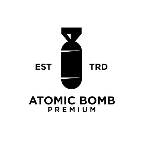 Atomic Bomb Logo Icon Design Illustration Premium Vector