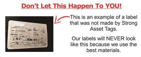 Get Your Custom Asset Tags Here 3m Makes Our Asset Tags Strong