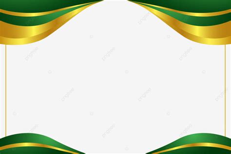 Modern Certificate Border With Gold And Green Color Or Elegant Vector