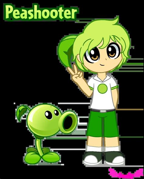 Humanized Peashooter Fanart Fandom