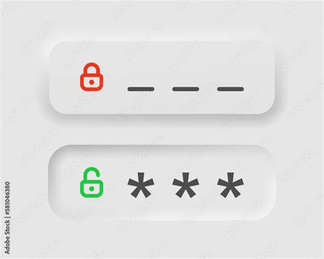 Password Bar In Neumorphism Style Icons For Business White Ui Ux