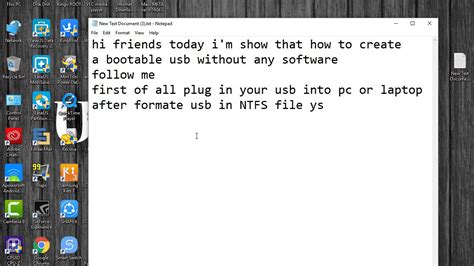 how to create bootable usb without software youtube