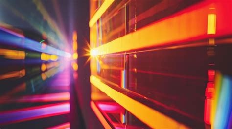 Premium Photo Refracted Light Beams Bouncing Off Each Other Ai