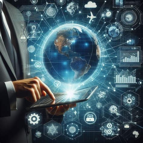 premium photo global business internet network connection iot