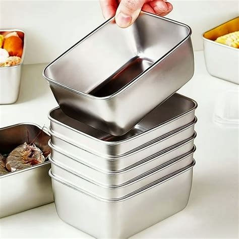 Stainless Steel Storage Containers And Lids For Kitchen And Travel