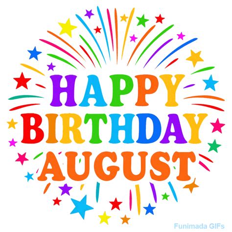 Bright Birthday Wishes Animation For August Download On