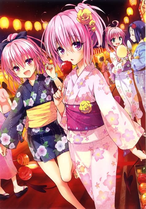 Anime Fandoms Momo Velia Deviluke To Love Ru Yukata Lala Satalin Deviluke Nana