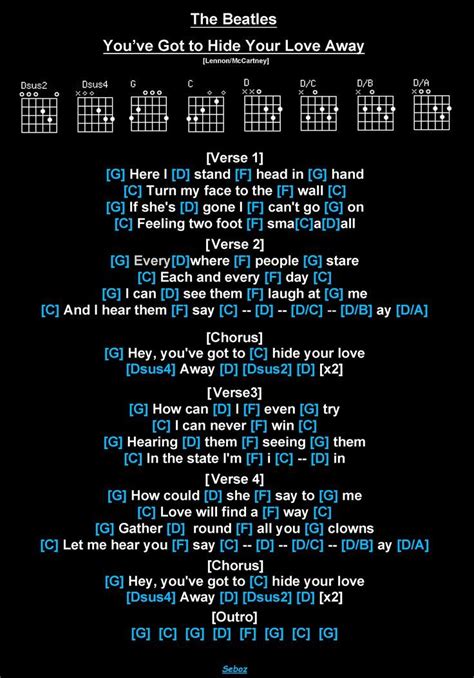 Hide Your Love Away Guitar Chords
