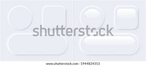 Buttons User Interface Simple Modern Design เวกเตอร์สต็อก ปลอดค่า