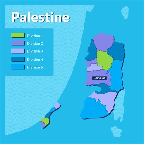 Premium Vector Flat Palestine Map Illustration