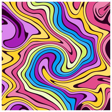 An Abstract Psychedelic Wavy Background Vivid Abstract And Colorful