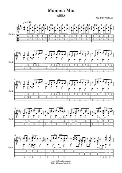 Mamma Mia Guitar Chords Mamma Mia The Movie Soundtrack Notenbuch De