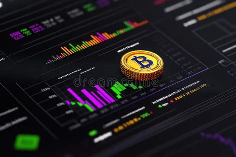 Abstract Blue And Purple Background With Business Data Analytics Charts And Graphs Stock