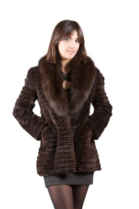 Versatile Womens Beaver Fur Coats Skandinavik Fur