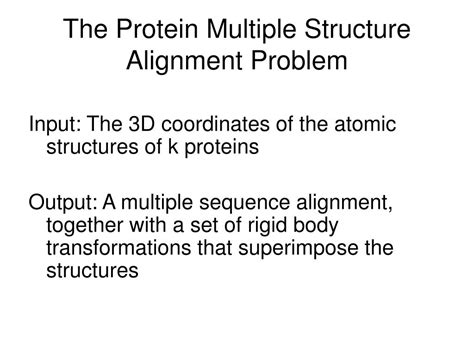 PPT Local Flexibility Aids Protein Multiple Structure Alignment PowerPoint Presentation ID