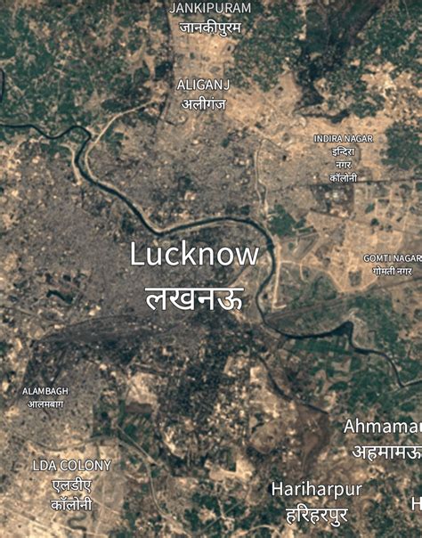 Lucknow Map From 1984 R Lucknow